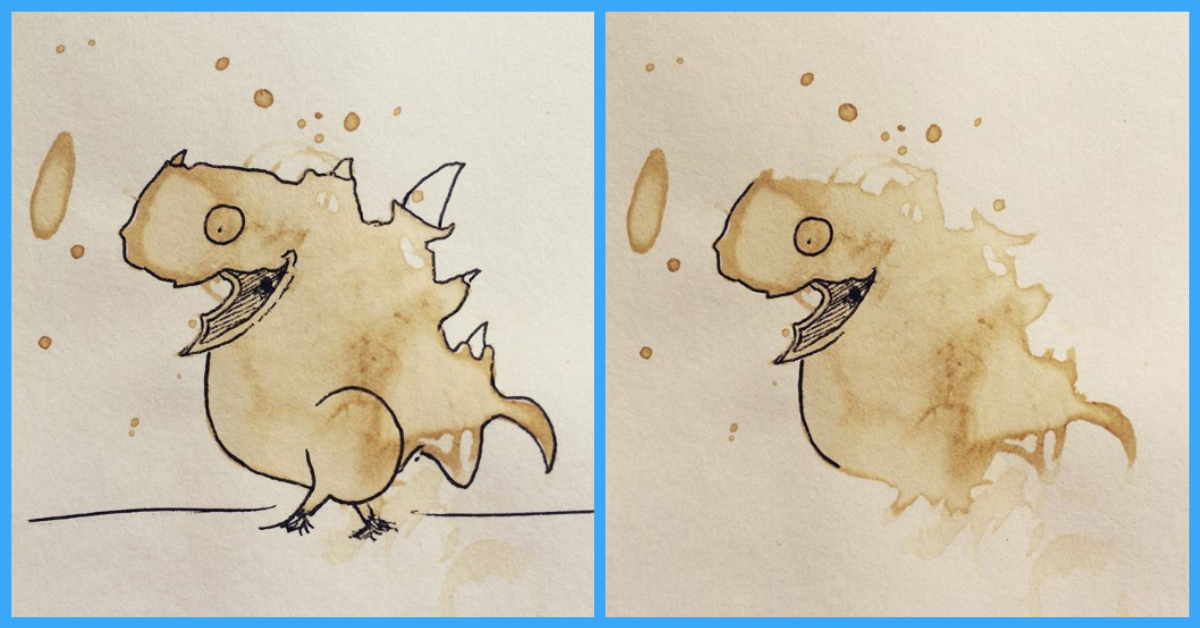This Artist Creates the Most Adorable Little Monsters From Coffee Spills