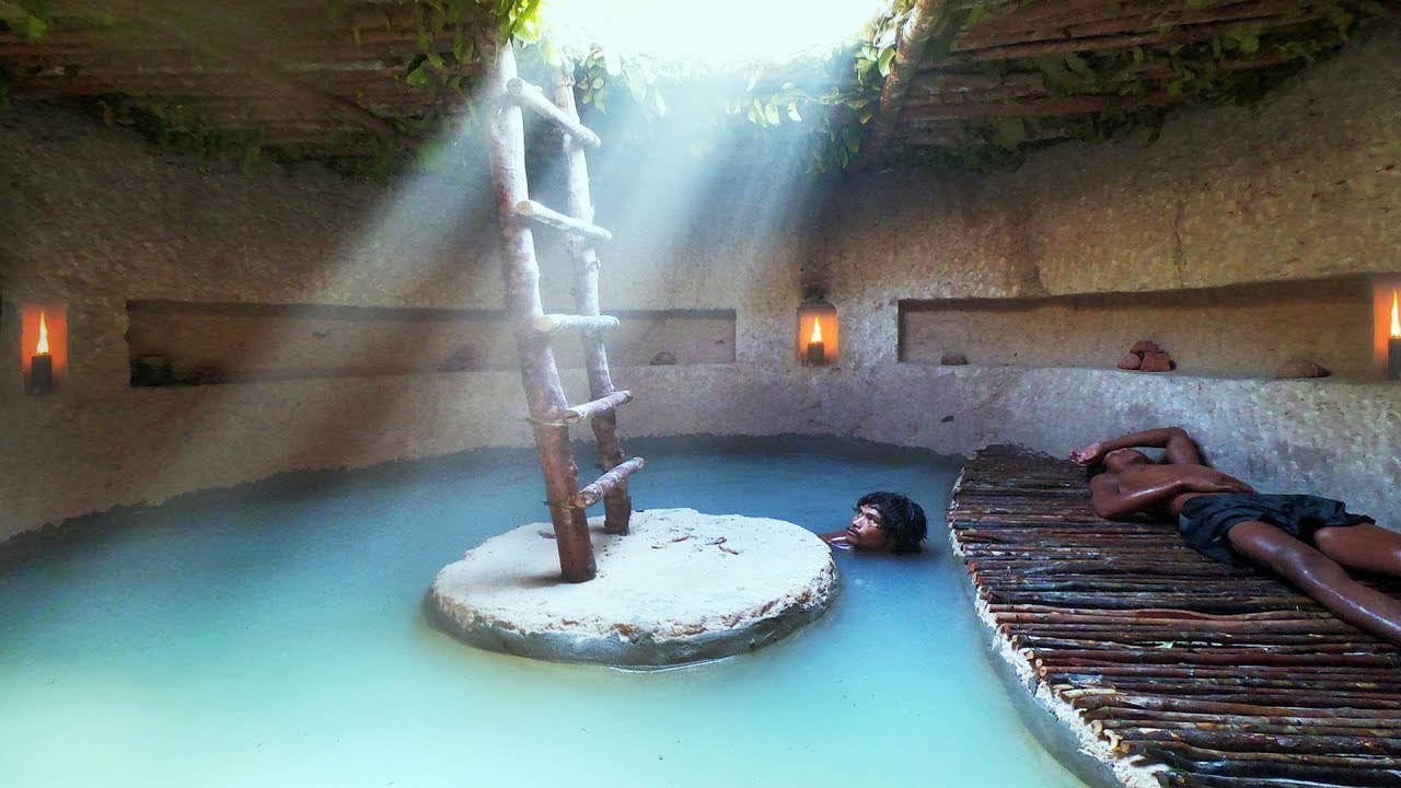 Building an underground pool/spa without any modern technology