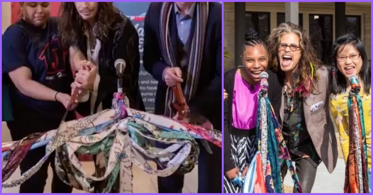 Aerosmith Singer Steven Tyler "Cuts The Scarf" to Open a Home for ...