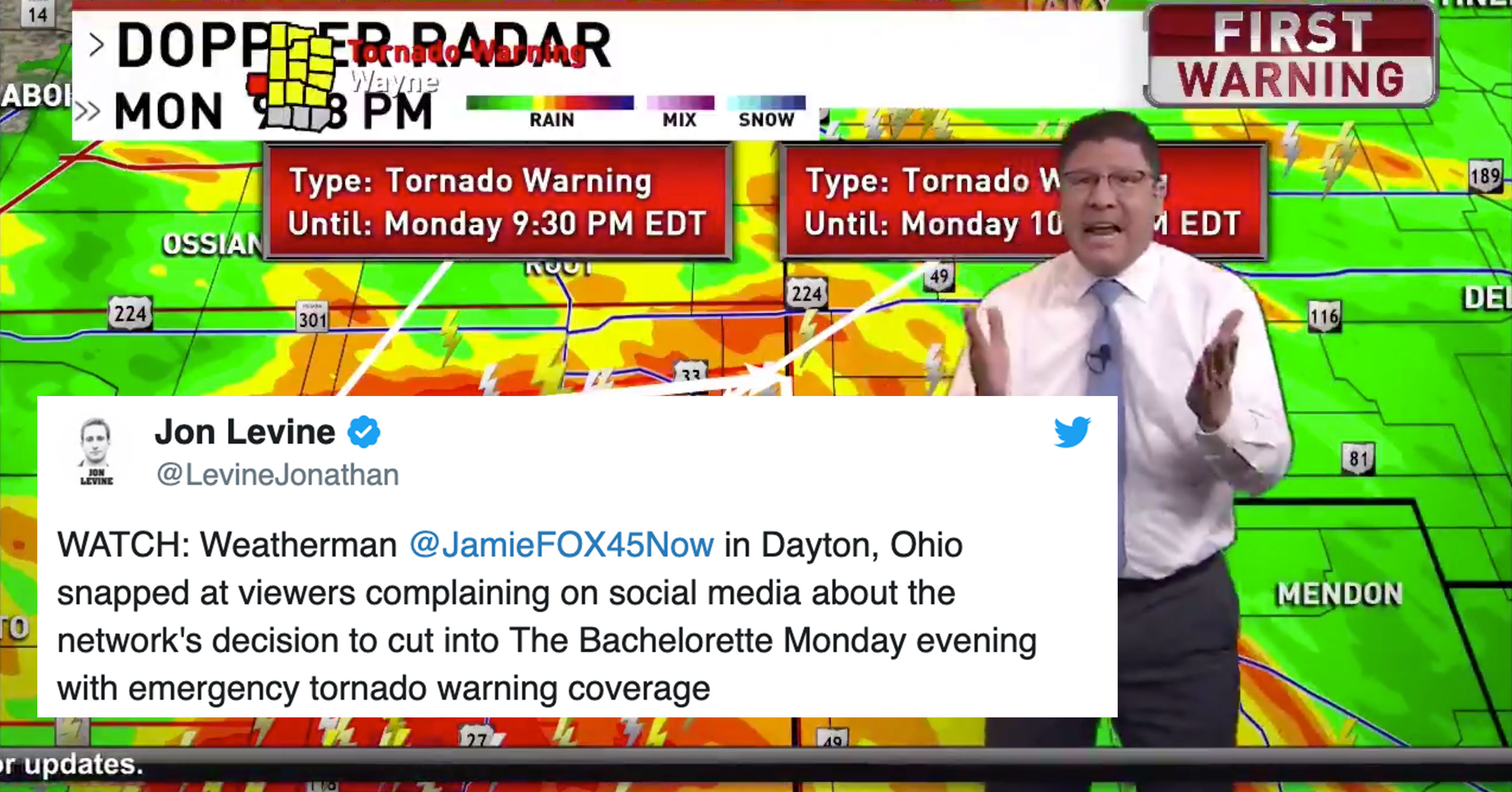 Meteorologist Snaps at Viewers Whining About Tornado Warnings ...
