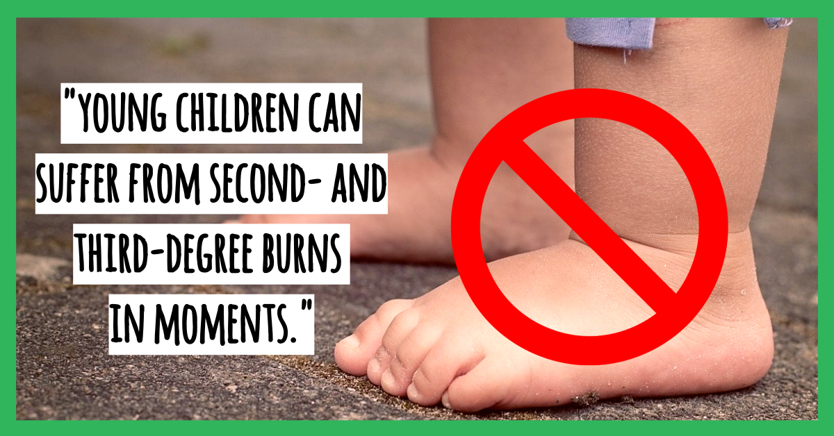 Mom Outraged When Her Toddler's Feet Are Burned by Pavement at Daycare