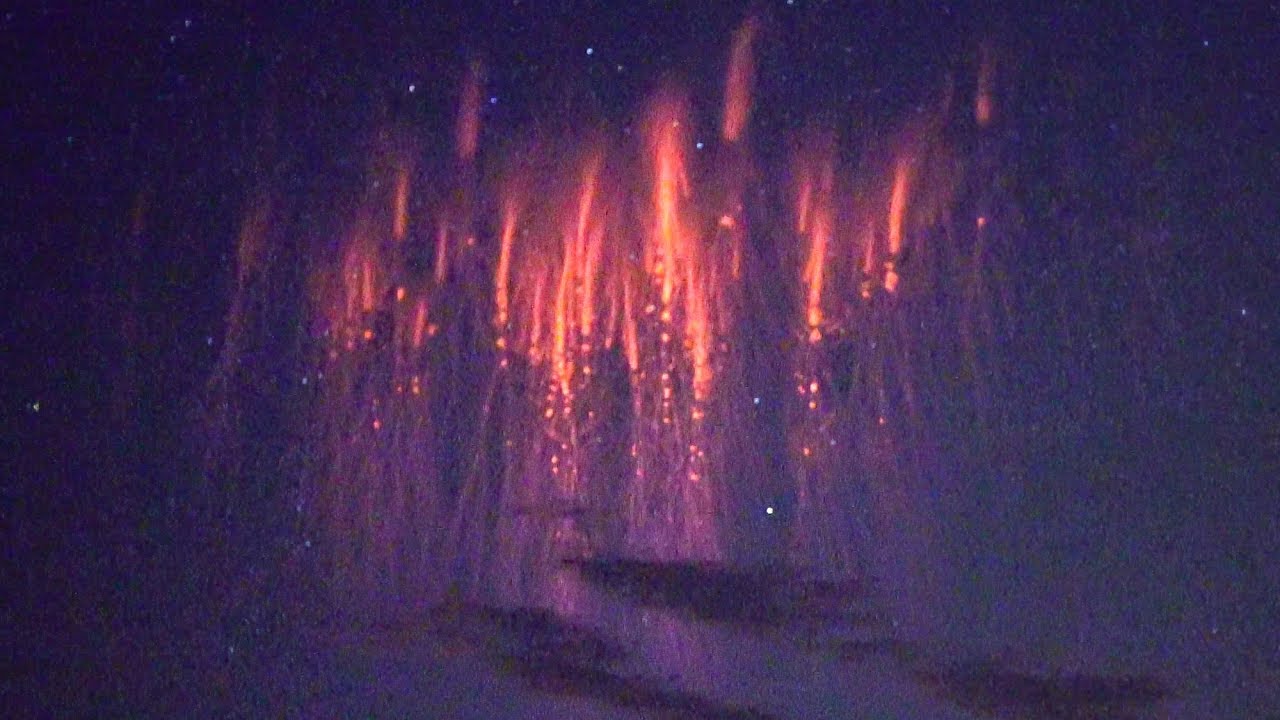 Real-time footage of "Red Sprites," a rare form of lightning