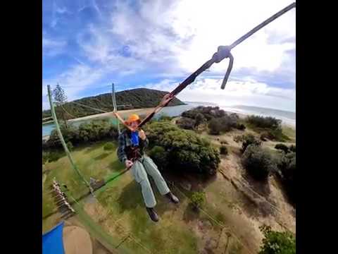 The view from a giant swing in Australia