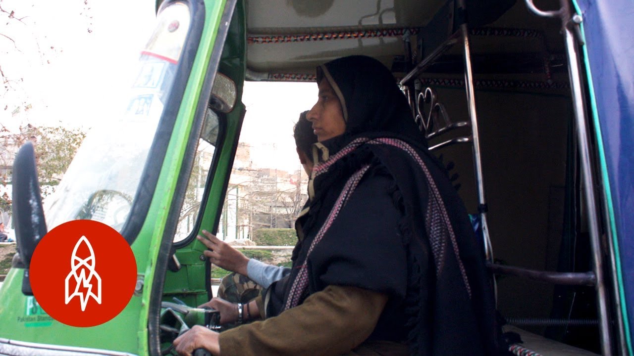 One of the only female rickshaw drivers in Pakistan