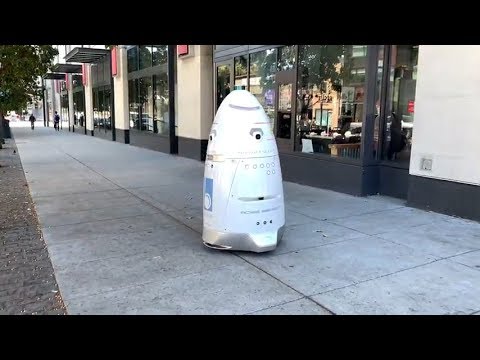 Security robot patrolling streets of San Francisco