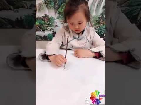 Unexpected way this 4-year-old creates paintings