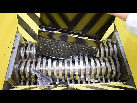 What happens if you put a laptop into an industrial shredder