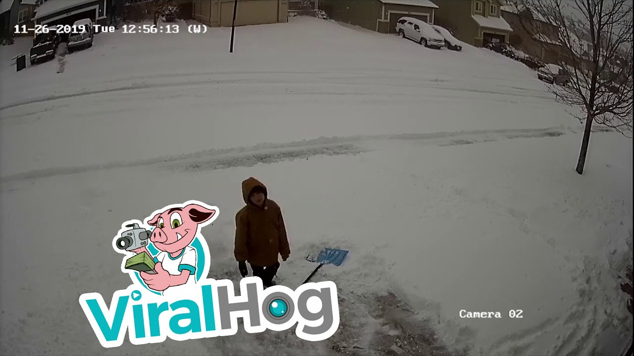 The moment you learn that shoveling snow is hard