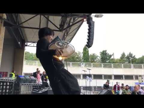 This electric fan was turned into two musical instruments