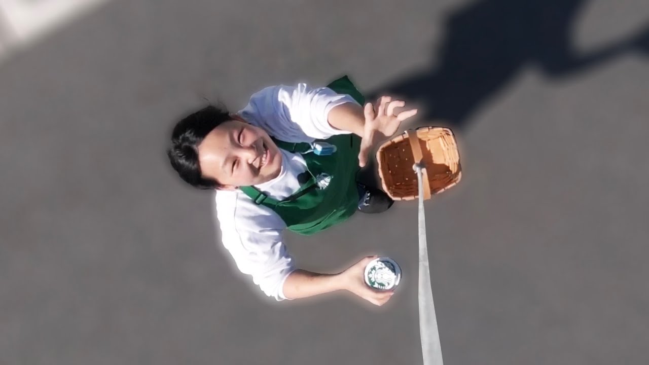 Guy flies drone to Starbucks to get coffee in bed