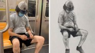 Surprise Drawings Of Strangers On Subway Surprise Drawings Of Strangers On Subway