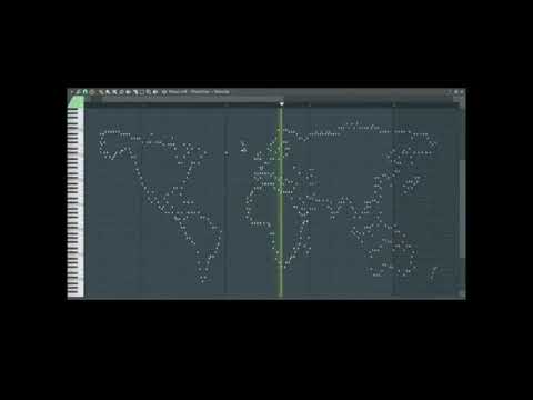 World Map On A Piano - United States Map
