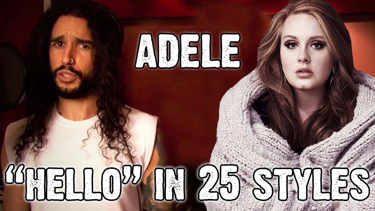 Man sings 'Hello' by Adele 25 different ways.