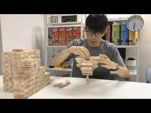 Singular Jenga vertical block.