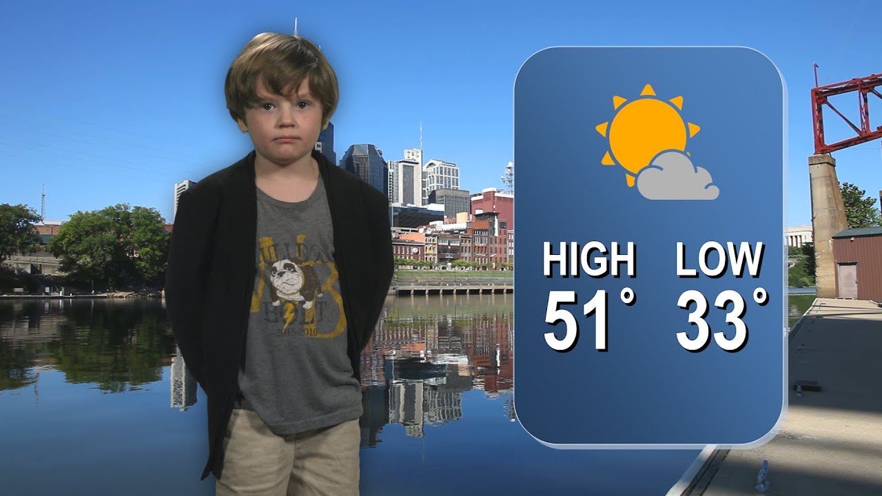 Kindergartner's epic weather report.