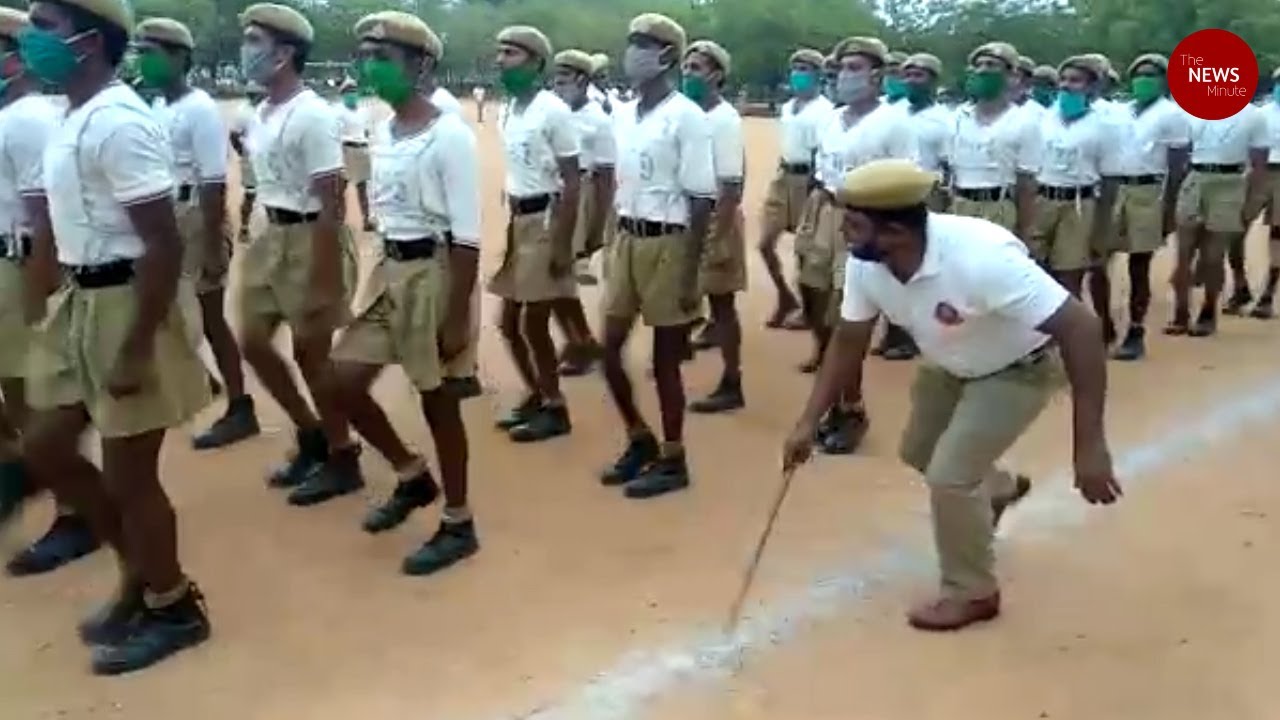 Police in India training to music.