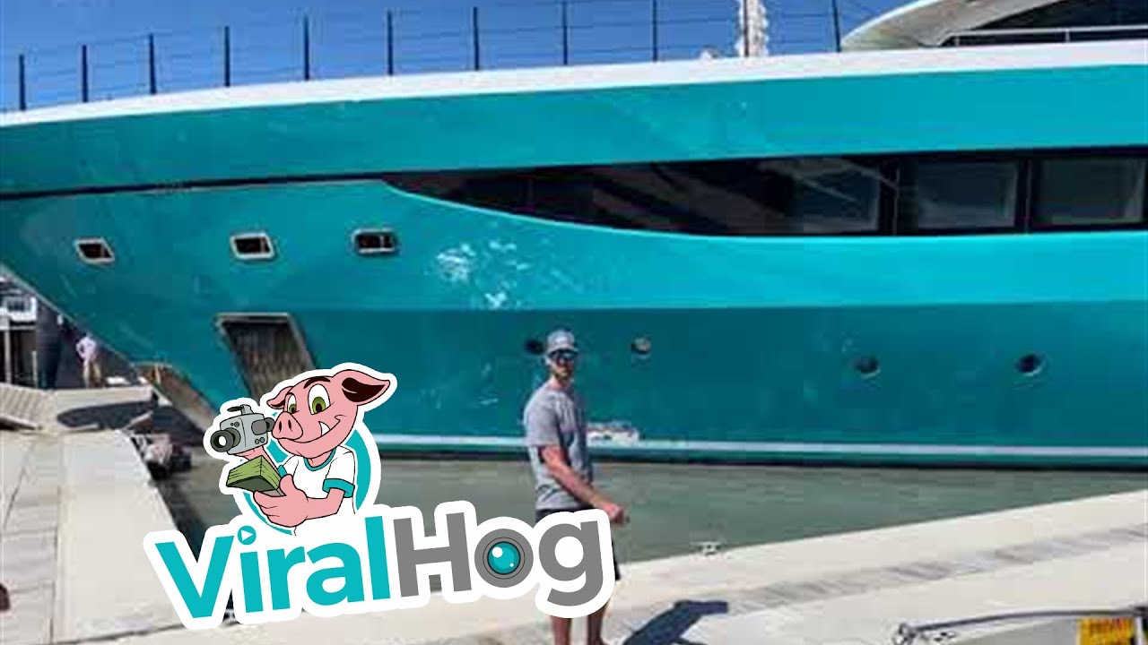 Out-of-control yacht.