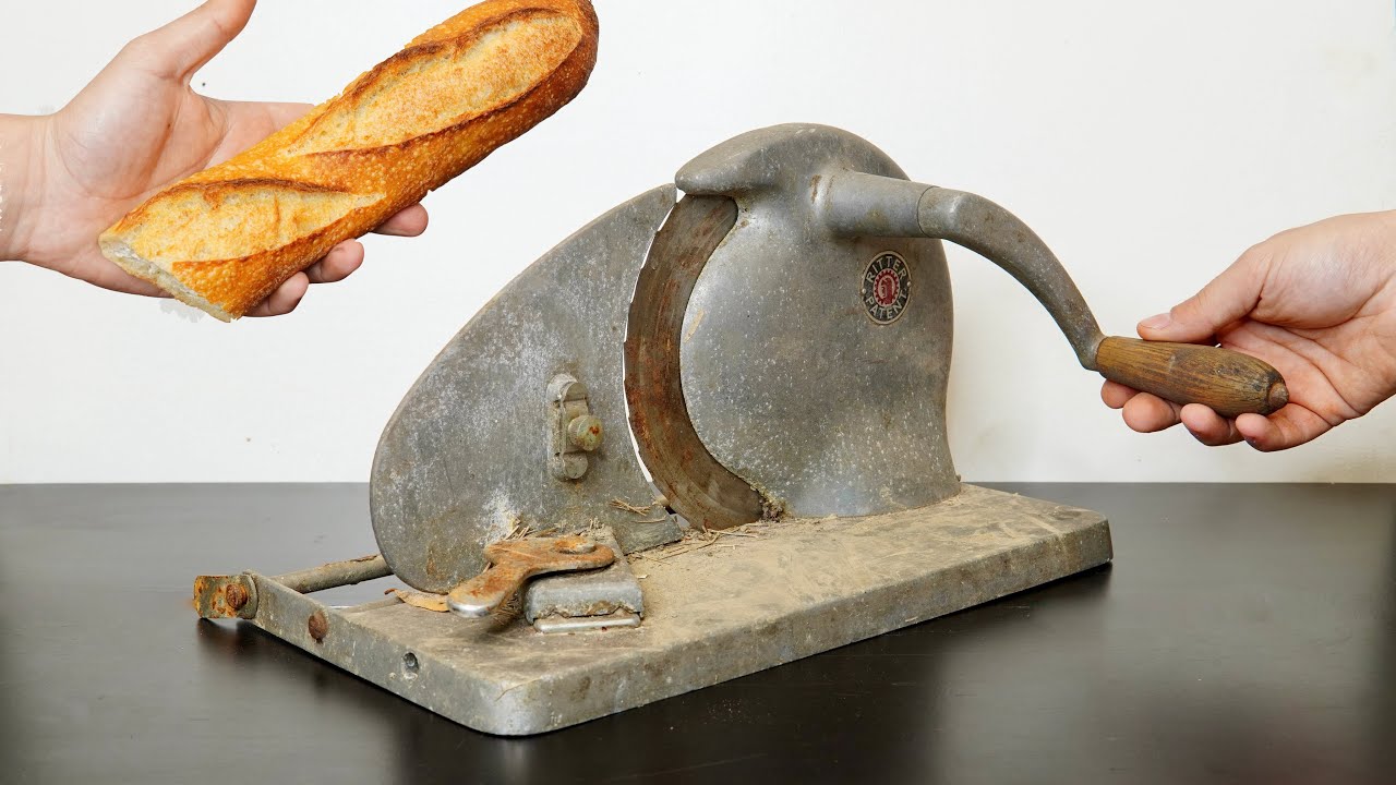 Fascinating bread cutter restoration.