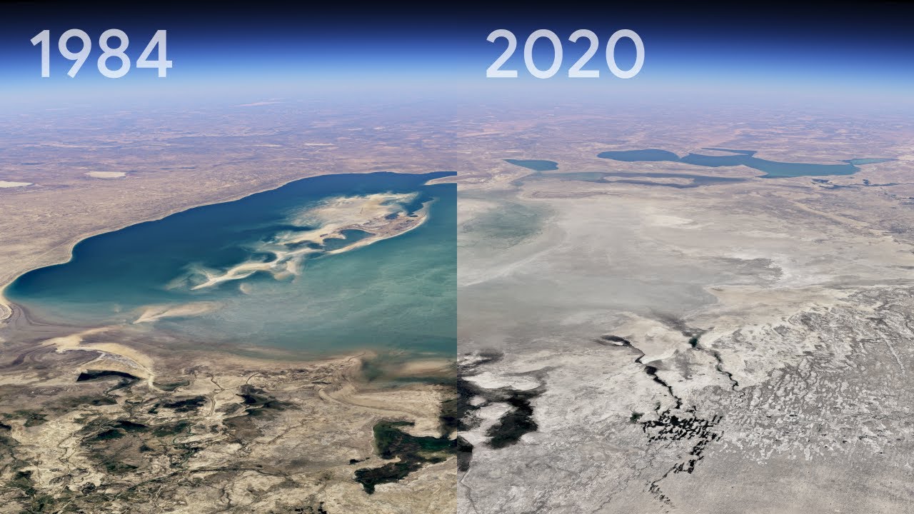 Google Earth from 1984 to now.