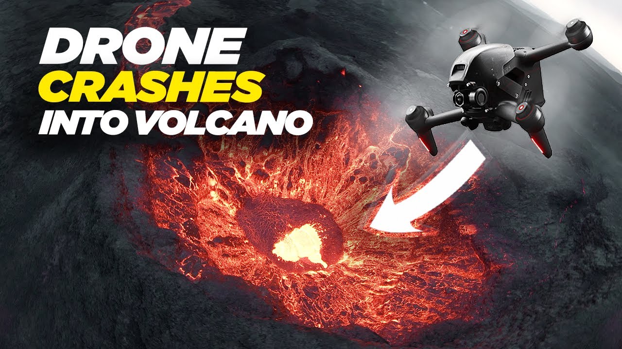 Drone captures epic footage of inside volcano before crashing