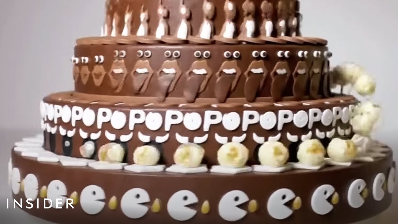 Look what happens when you spin this cake