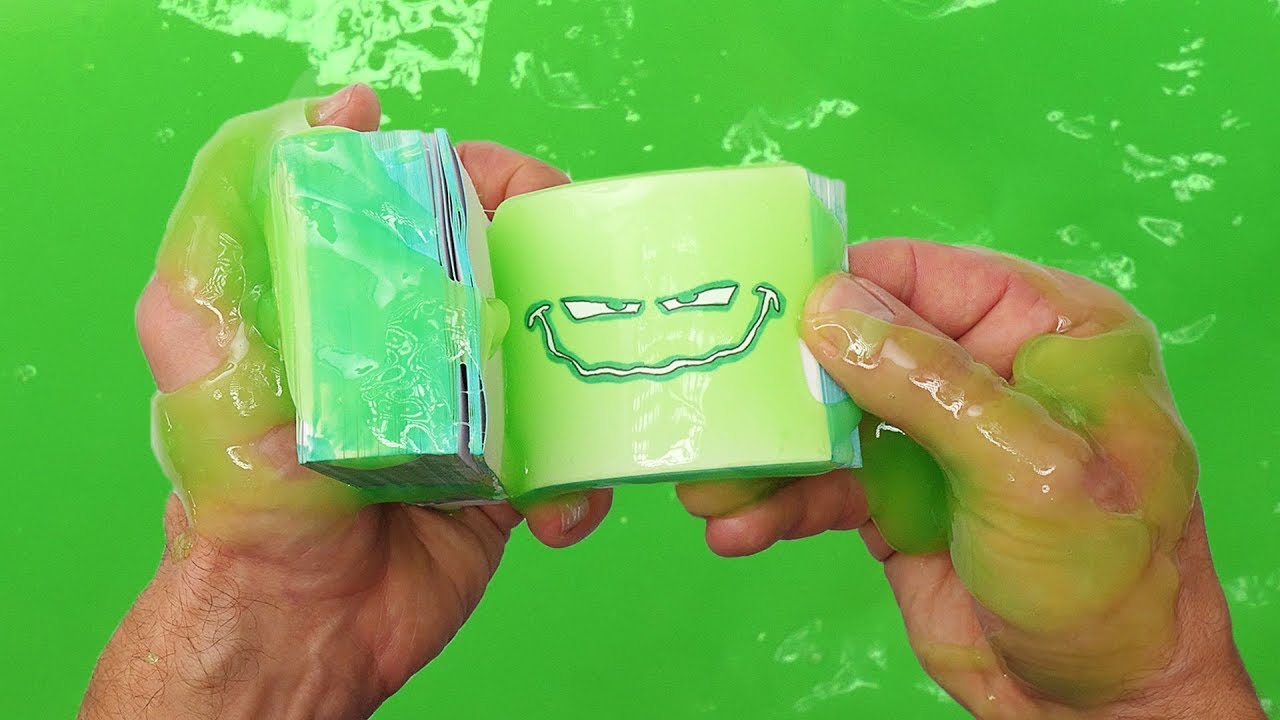 Creating a slime flip book.