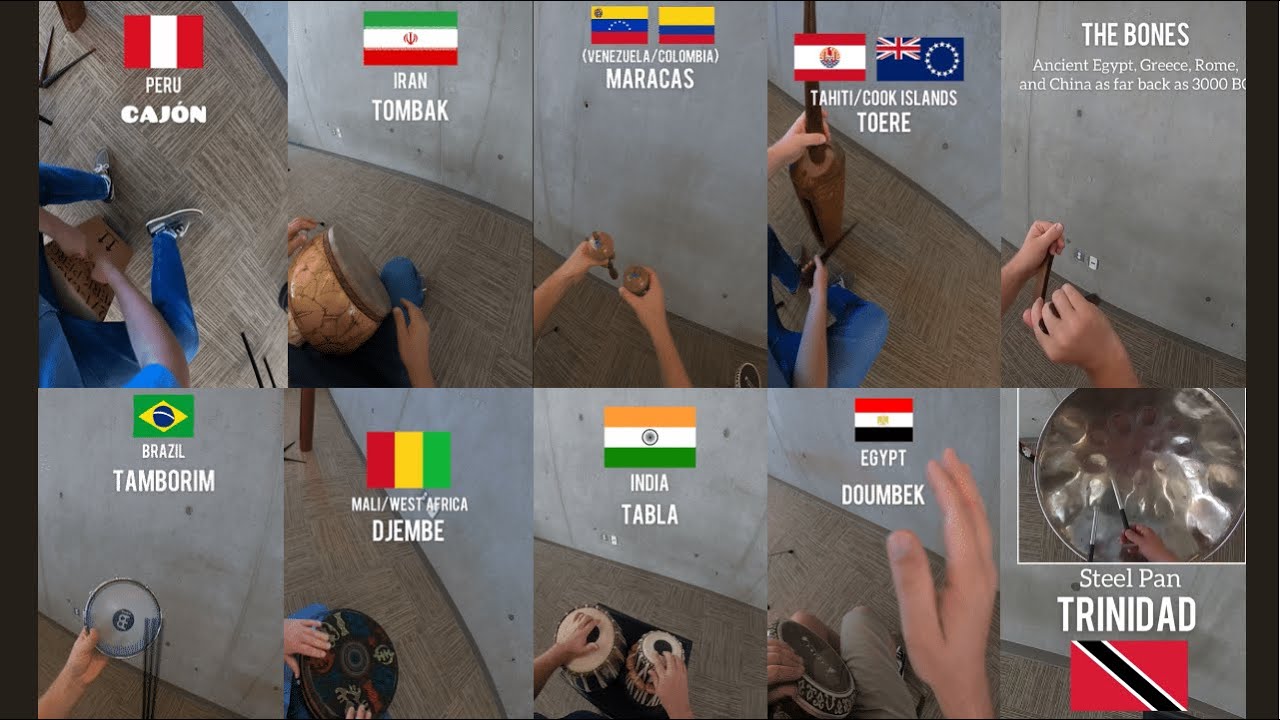 Instrument sounds from around the world.