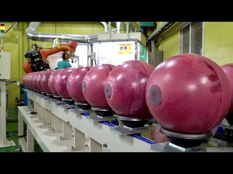 Bowling ball production process.