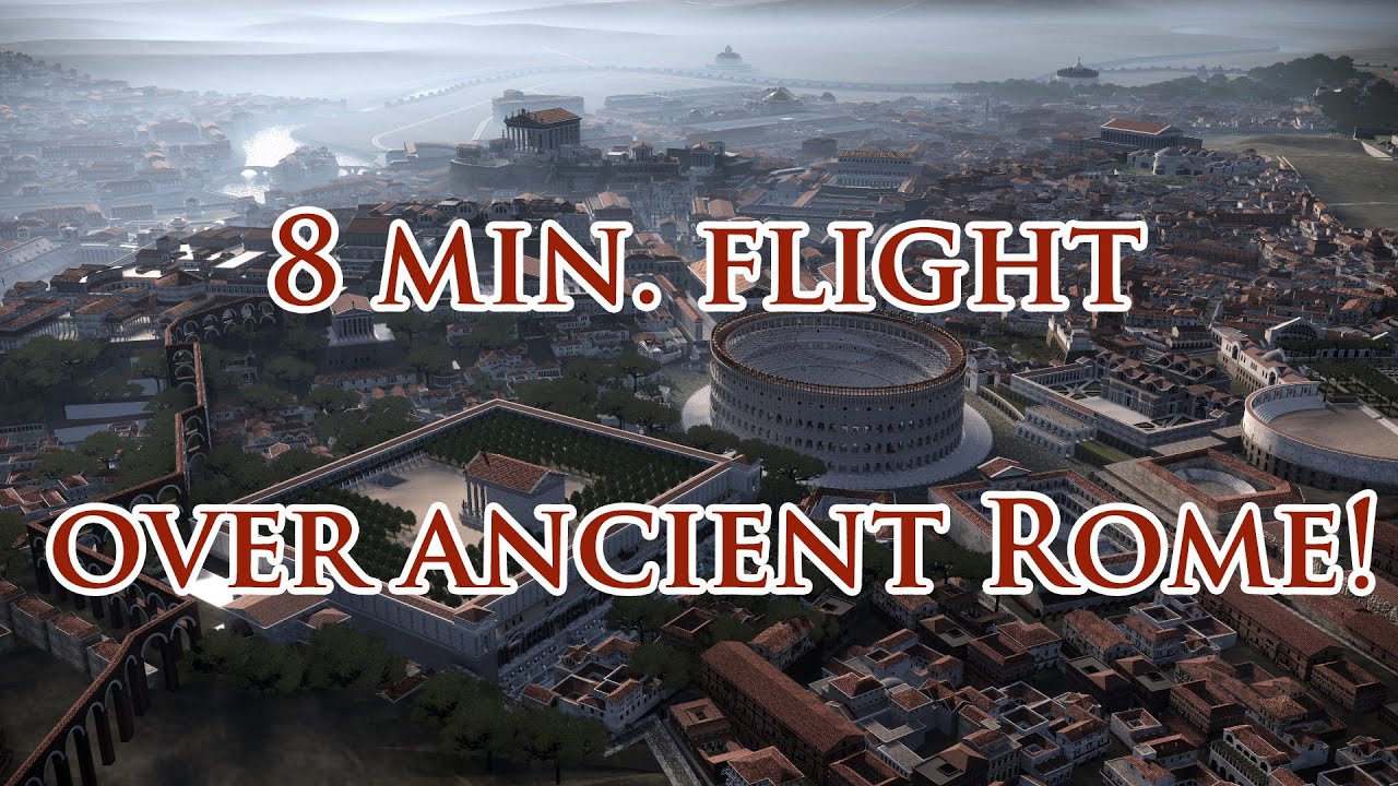 Aerial 3D tour of virtual Rome.