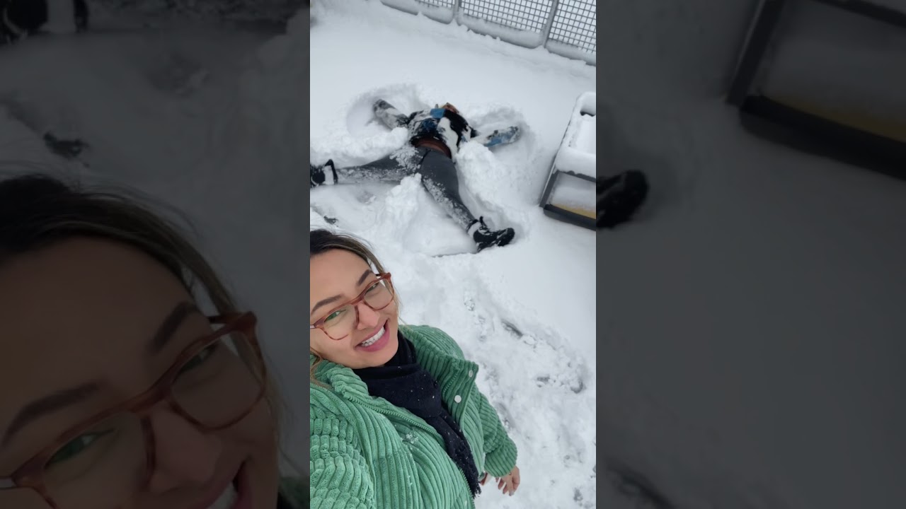 Man's first snow angel.