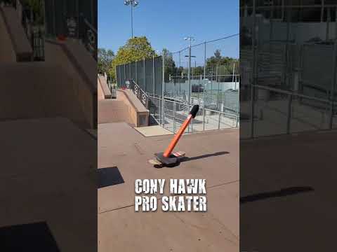 Introducing Cony Hawk, the skateboarding traffic cone.