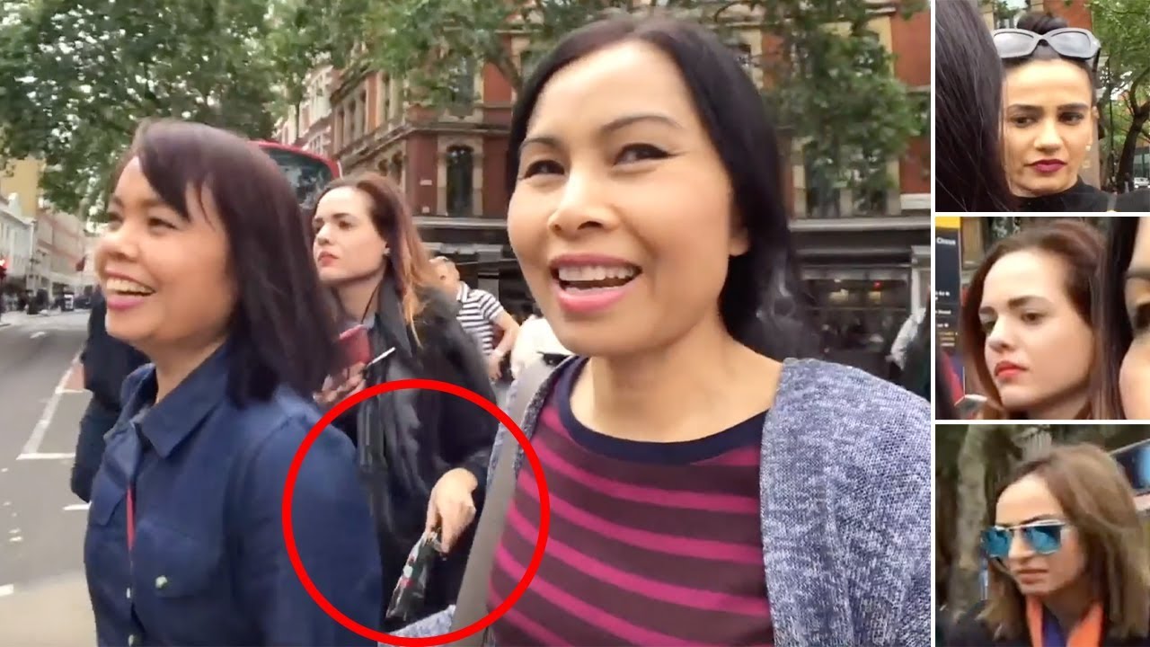 London Female Pickpocket Gang Caught On Camera Stealing Purse