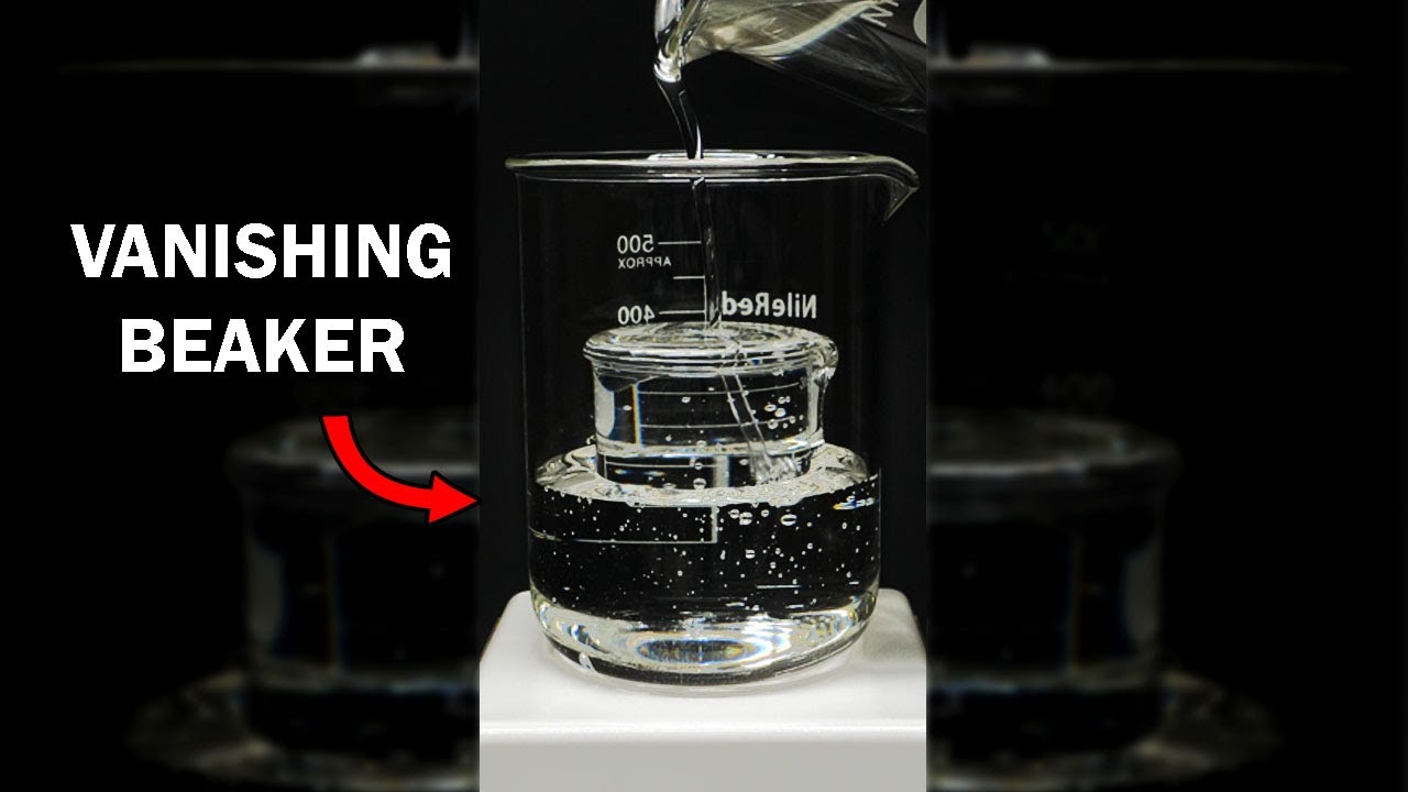 Liquid makes beaker absolutely disappear