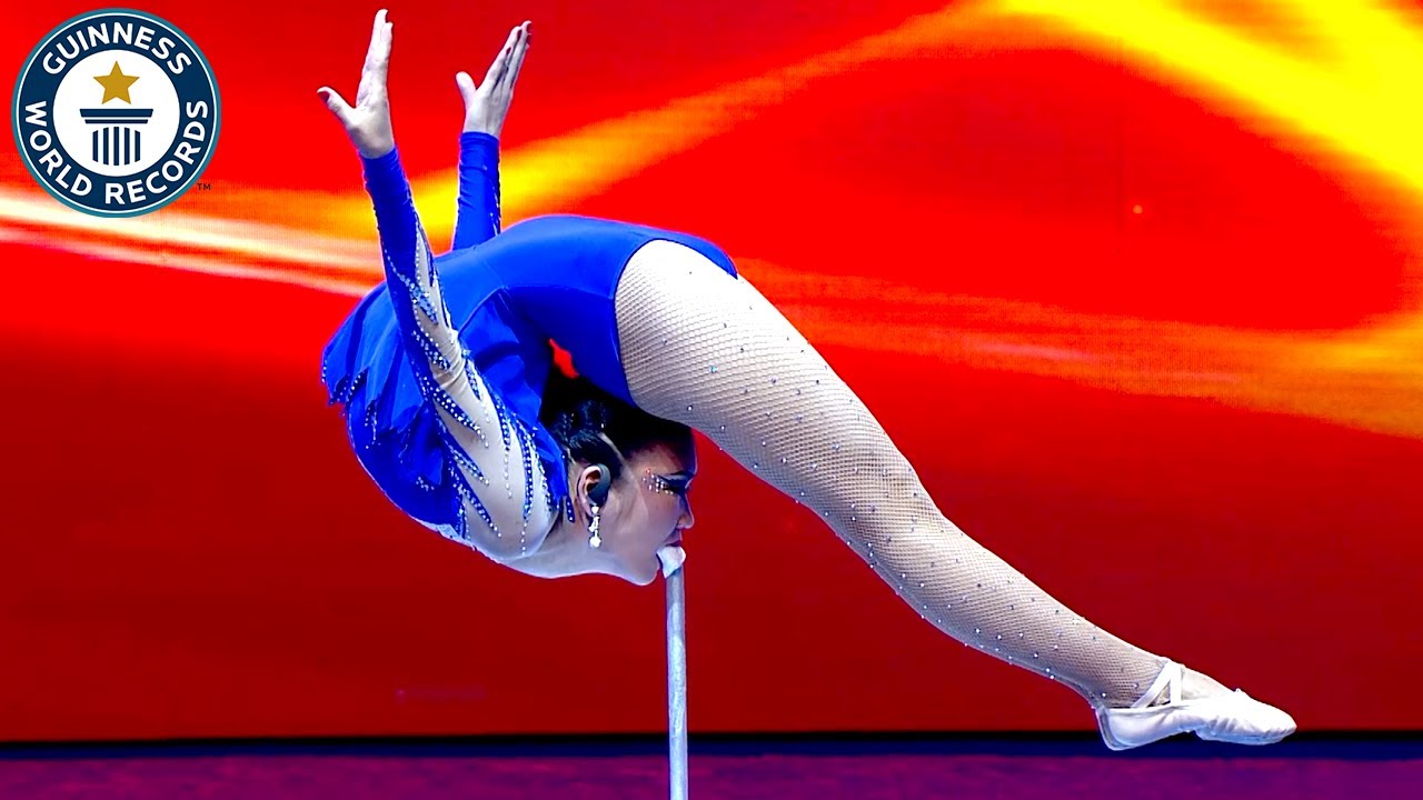 Crazy world record contortionist position.