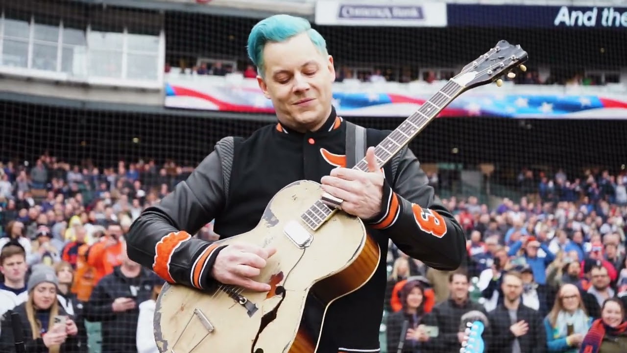 Jack White's slide guitar version of the national anthem.