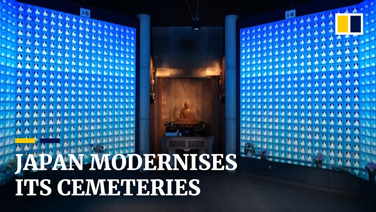Japan's modernized cemeteries.