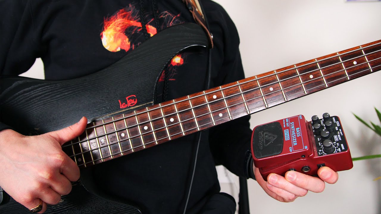 Slap bass with synth pedal.