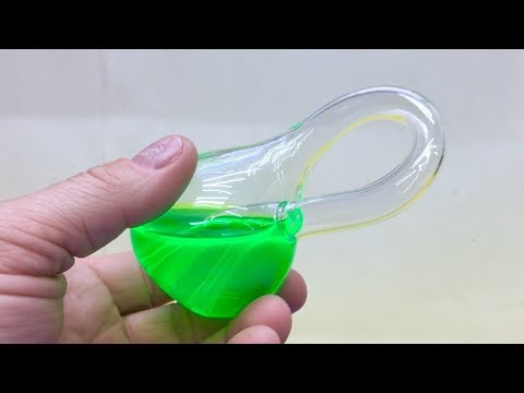 Liquid-filled Klein bottles demonstration.