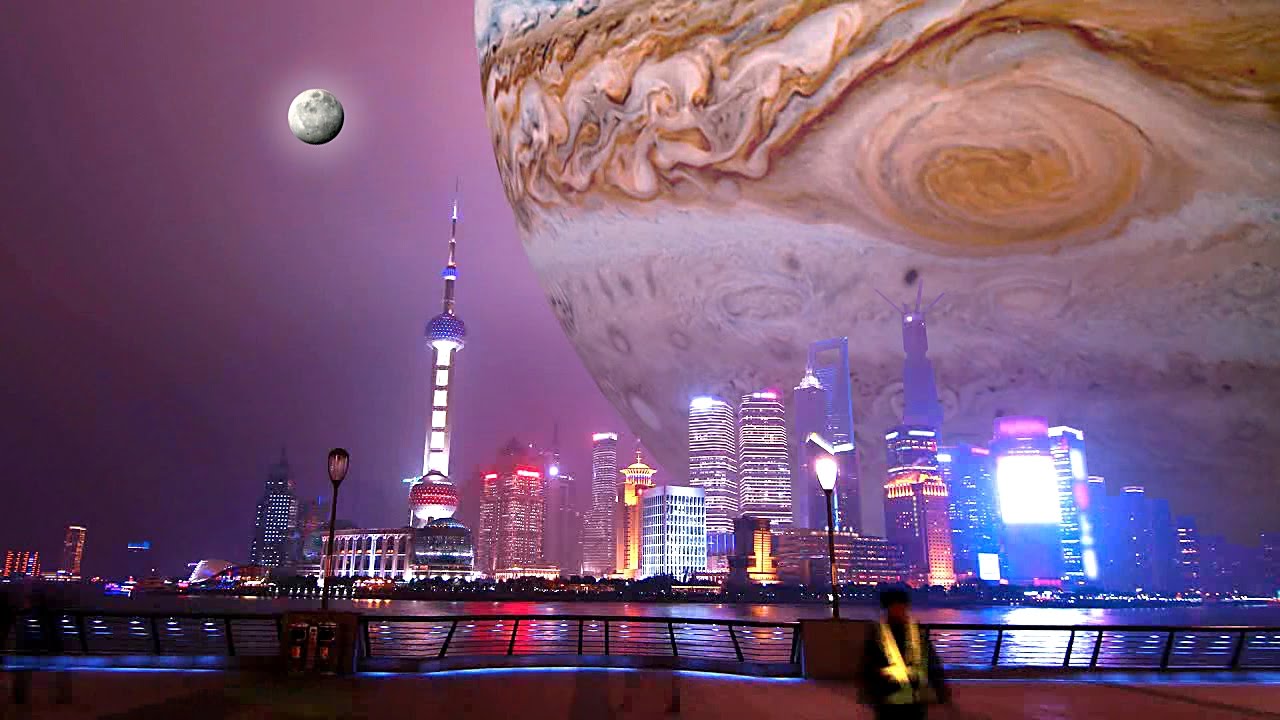 Visual of planets orbiting Earth.