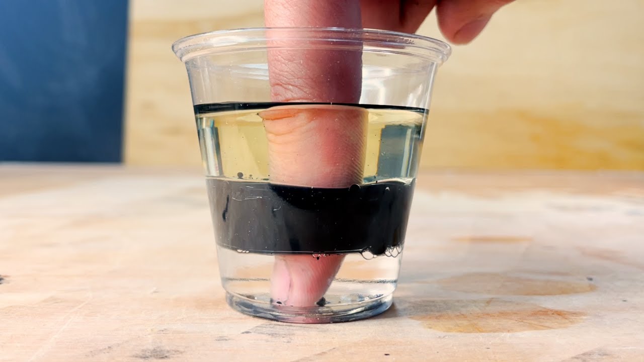 Objects pass through ink and come out clean.