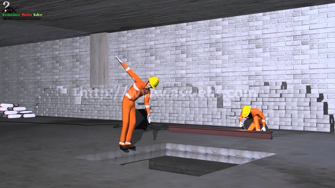 Unsettling work safety animation.
