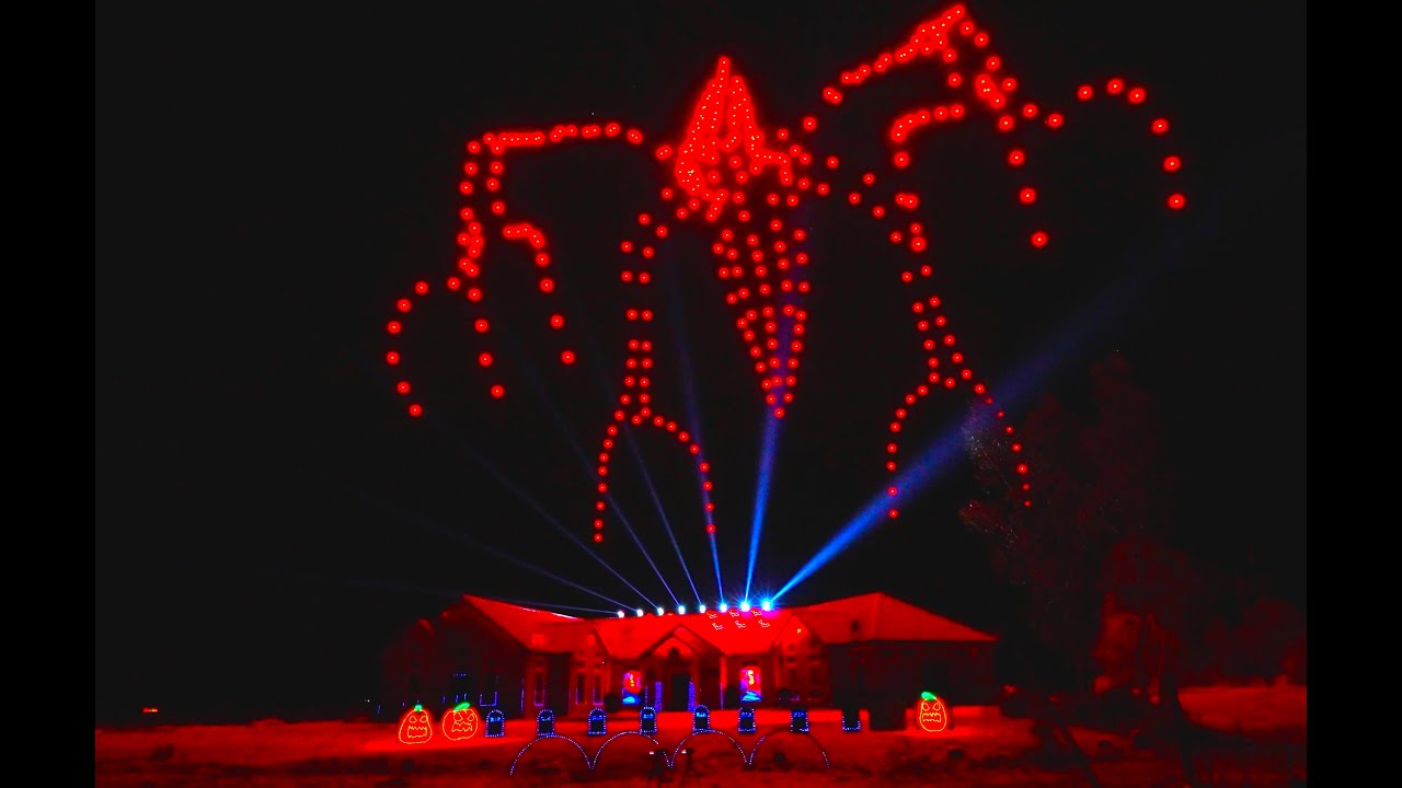 'Ghostbusters' drone show up to 400 feet in the air.