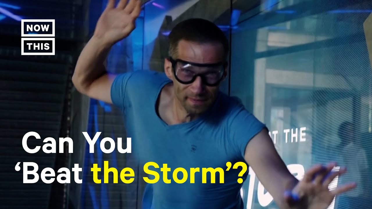 Experience category 2 hurricane conditions with storm simulator.