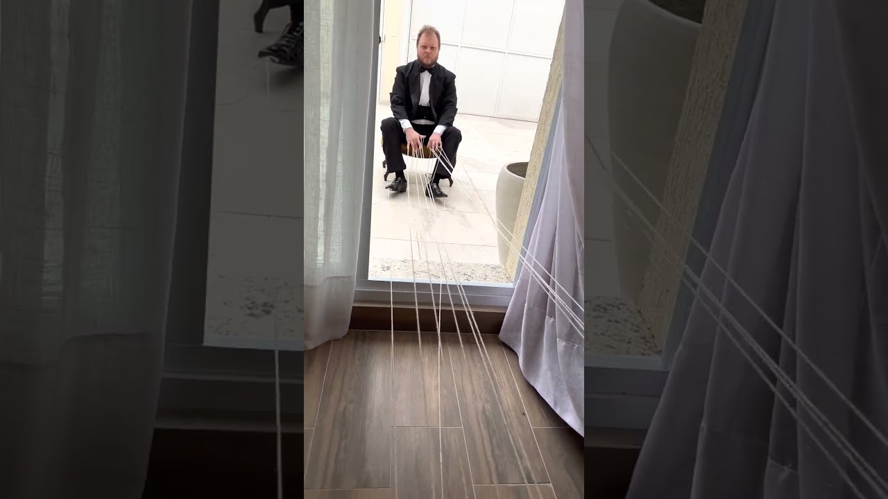Using strings to play piano from distance. Using strings to play piano from distance.