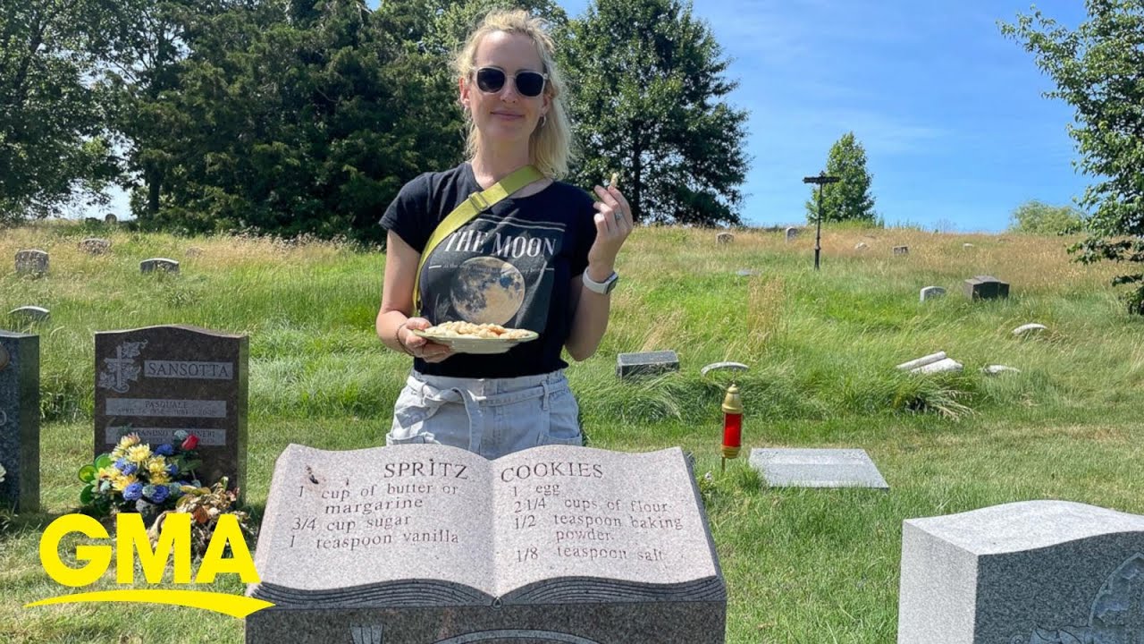 Woman makes recipes found on gravestones.