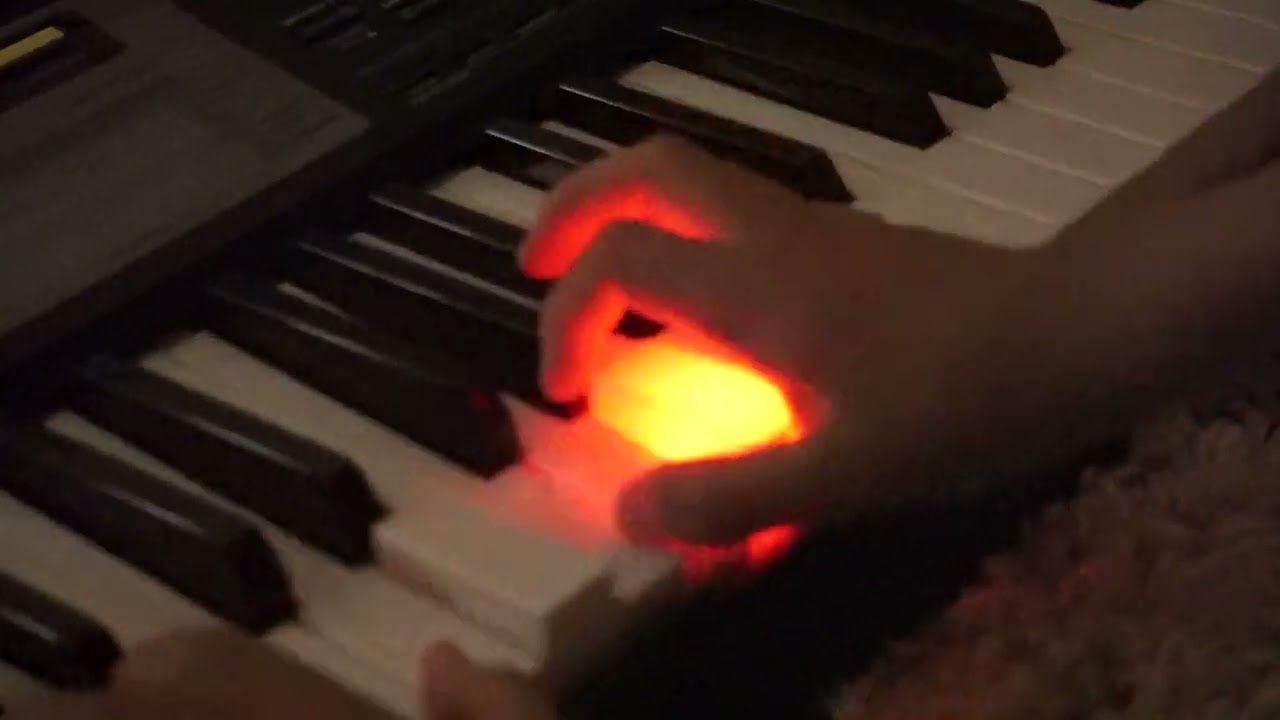 Trying to play as fast as auto piano player.