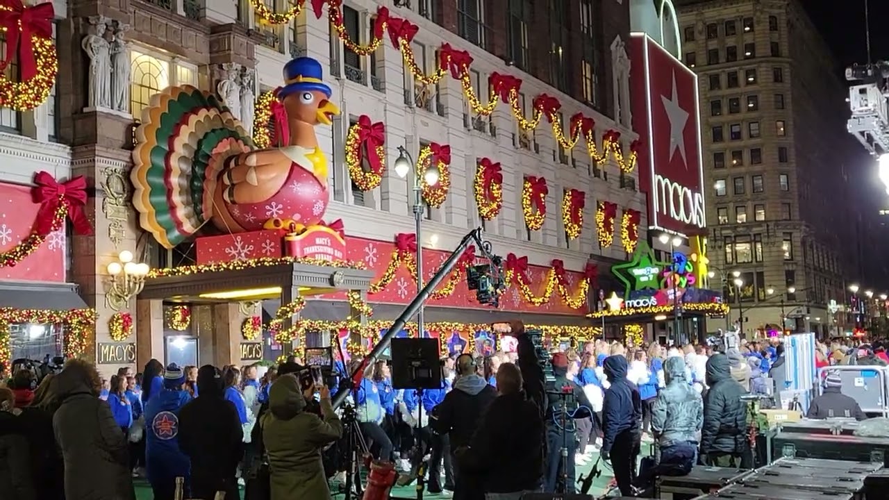 Macy's Thanksgiving Day parade rehearsals.