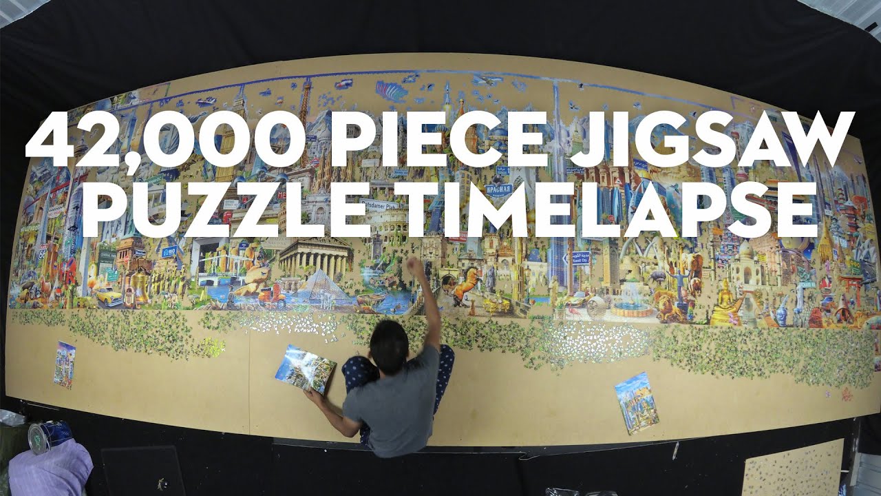 Finishing a 42,000-piece jigsaw puzzle.