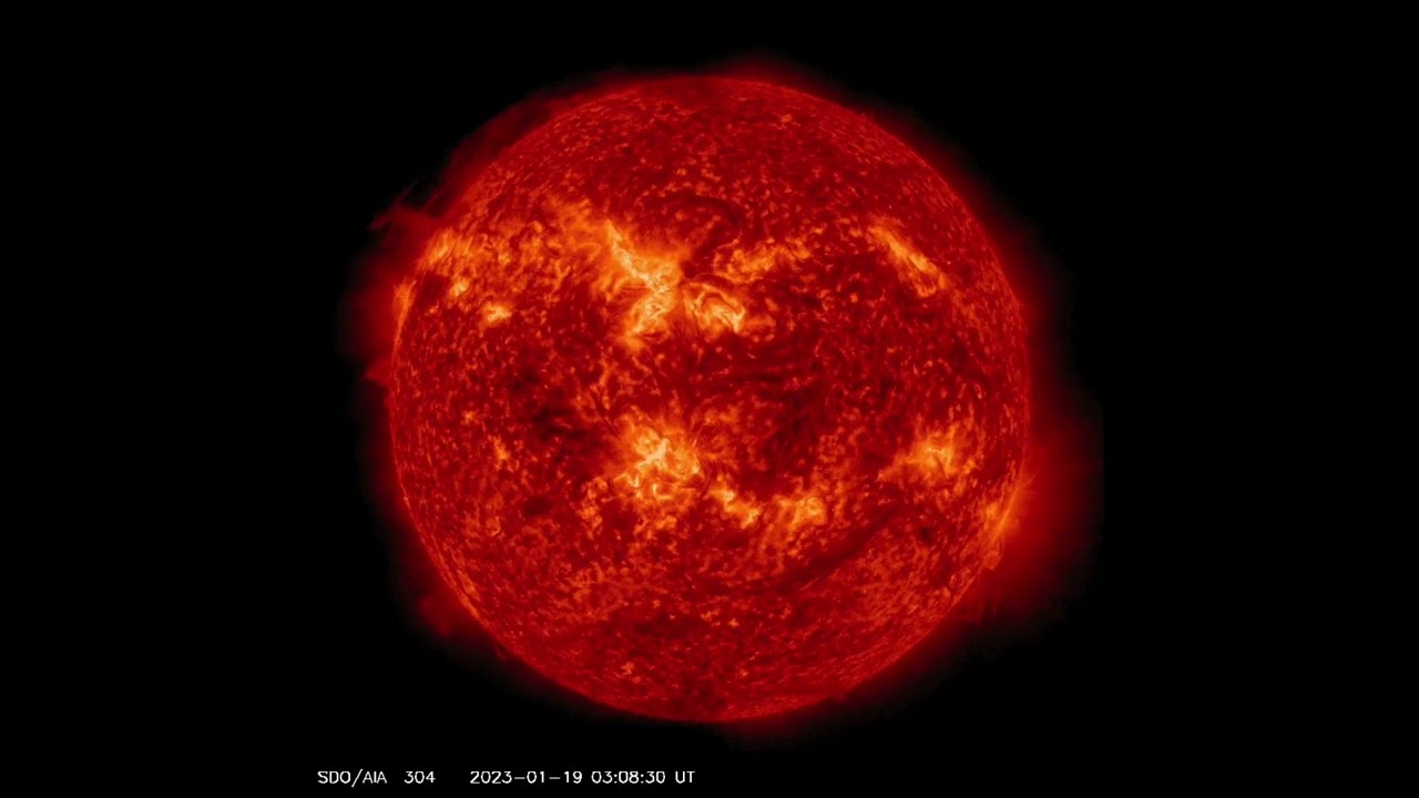 Plasma "lightning bolt" blasts through Sun.