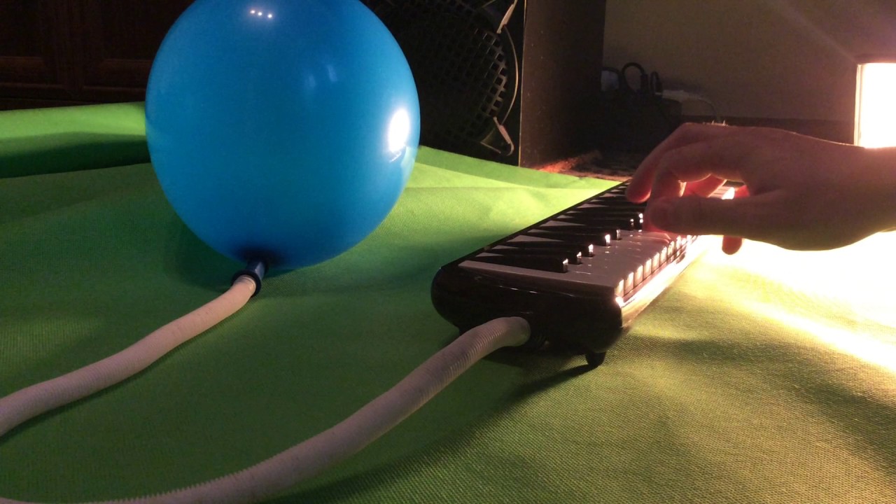 How keyboard pumps air into balloon.